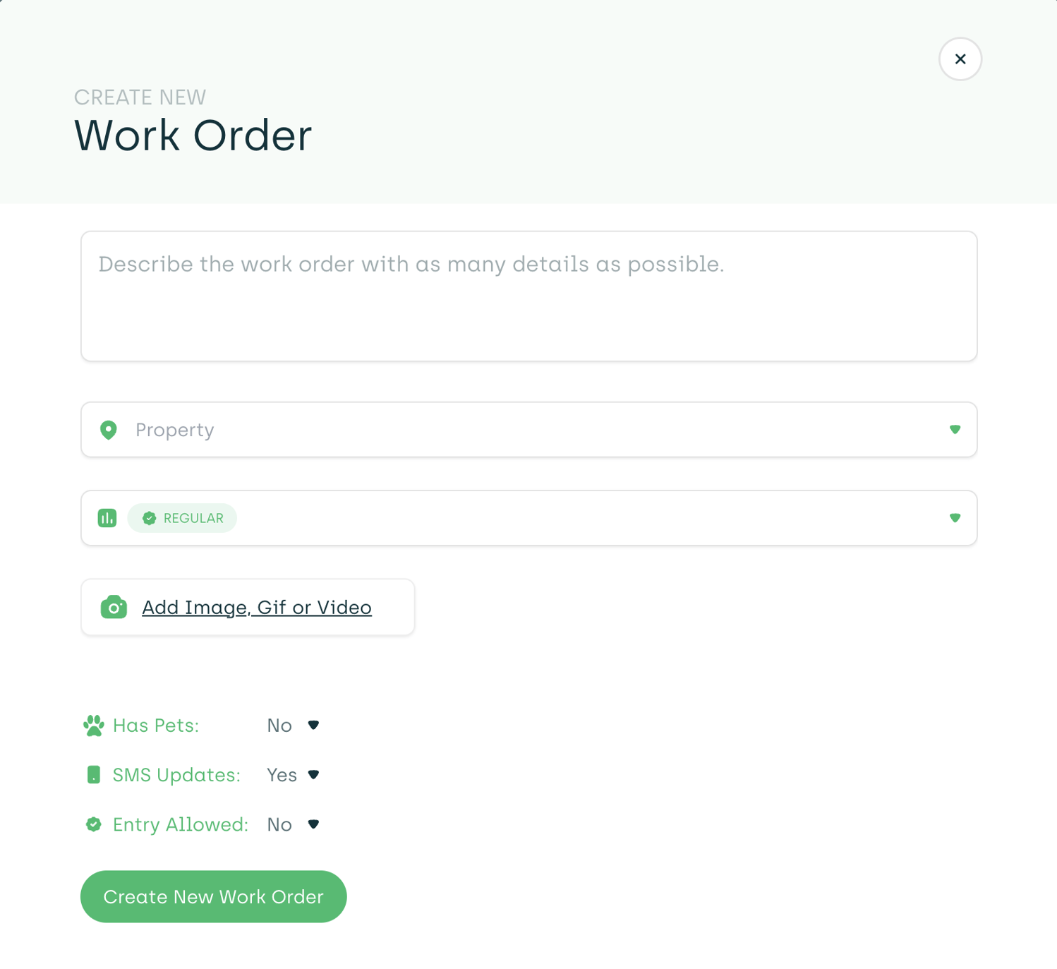 Creating Work Orders